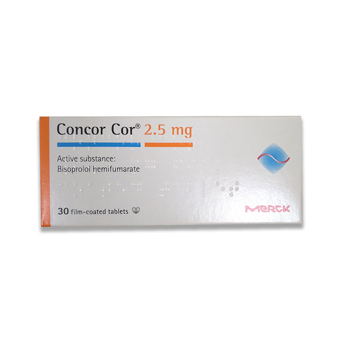 Buy Concor Cor 2.5mg Tablet 30's (15's Blister X 2) online at best price in the UAE | Life Pharmacy