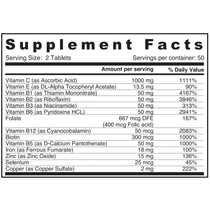 Buy Sunshine Nutrition B Complex With Vitamin C 1000mg Tablet 100's ...