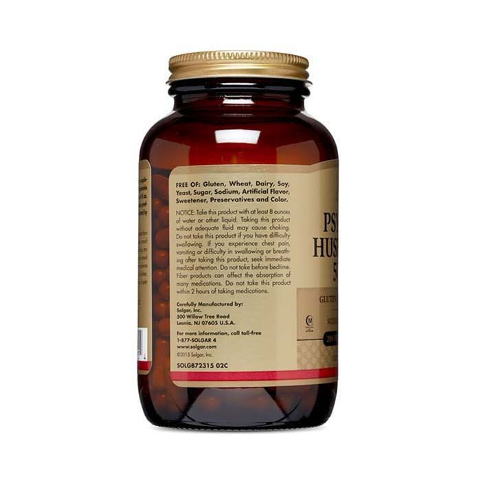 Buy Solgar Psyllium Husks Fiber 500mg Vegetable capsules 200's | Life ...