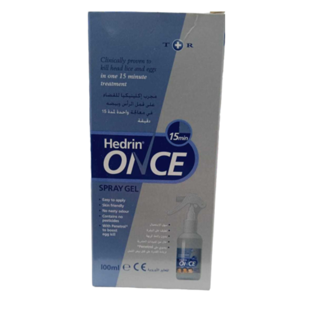 Buy Hedrin Once Spray Gel 100ml online at best price in the UAE | Life ...