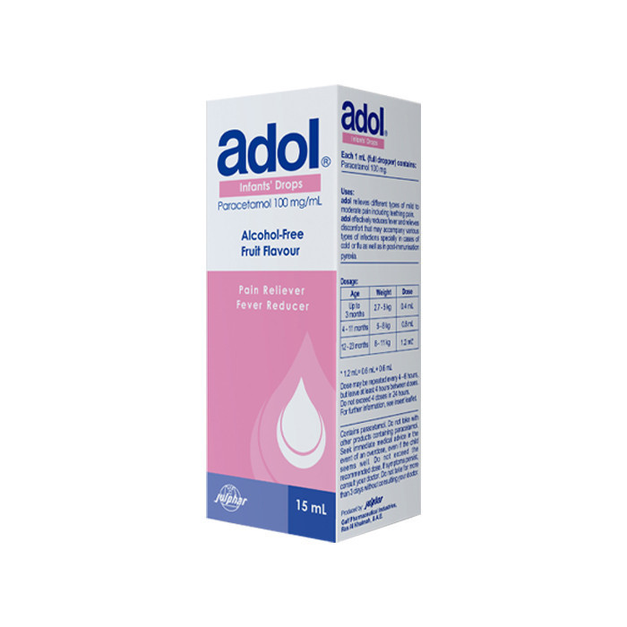 Buy Adol Infants' Drops 100mg/ml Drop (Oral) 15ml Bottle + Dropper ...