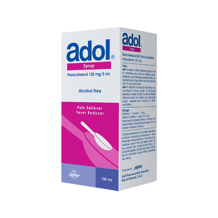 Buy Adol 120 mg/5ml Syrup 100 ml Bottle online at best price in the UAE ...
