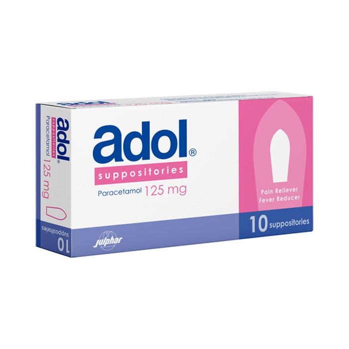 Buy Adol 125mg Suppositories 10's online at best price in the UAE ...