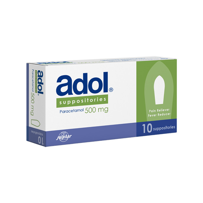Buy Adol 500mg Suppositories 10's online at best price in the UAE | Life Pharmacy
