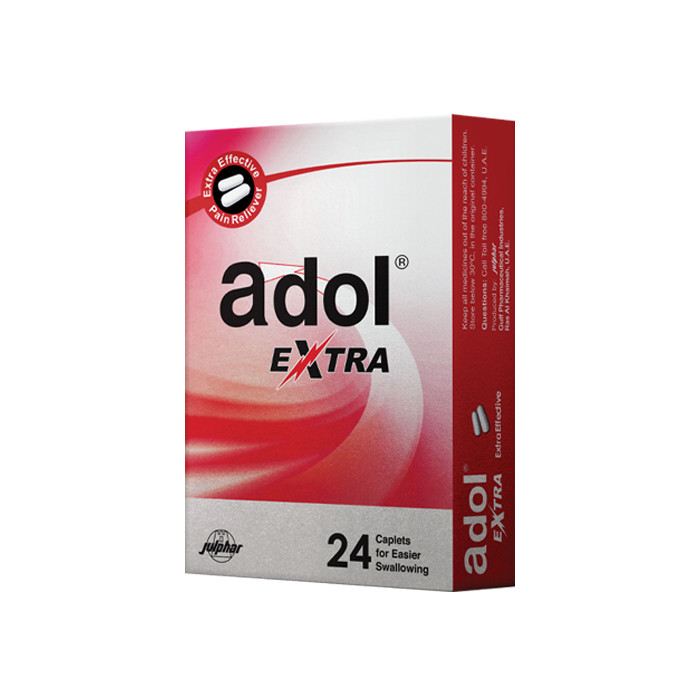 Buy Adol Extra Caplets 24's online at best price in the UAE | Life Pharmacy