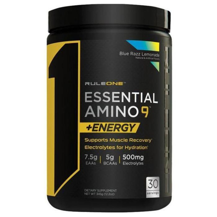 Buy Rule 1 Essential Amino 9 + Energy Blue Razz Lemonade 345 g online ...