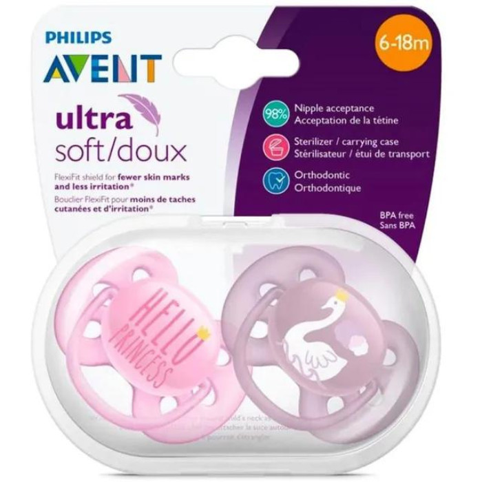 Buy Philips Avent Soft Pacifier 6-18m Girl Mix online at best price in ...