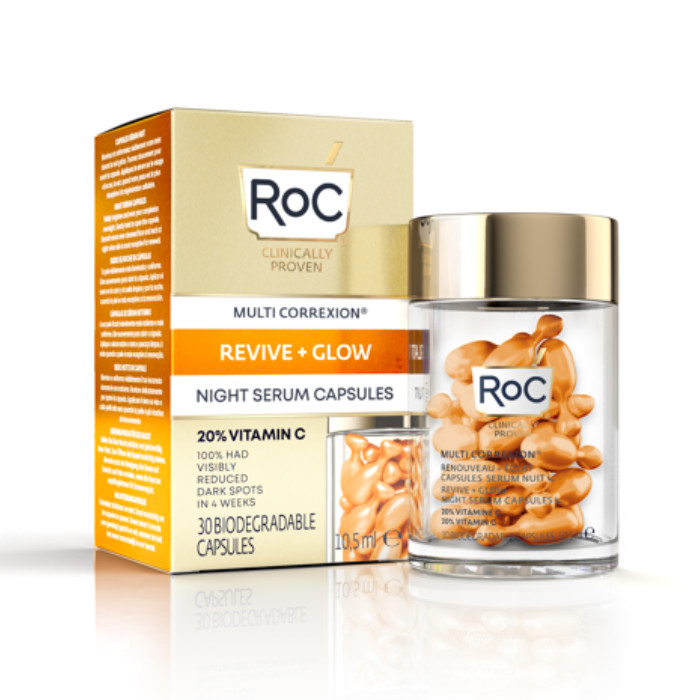 Buy Roc Multi Correxion Revive & Glow Vitamin C Night Serum 30 Caps online at best price in the ...