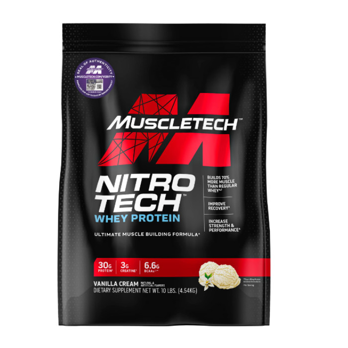 Buy Muscletech Nitro Tech Whey Protein, Vanilla, 10 LB online at best ...