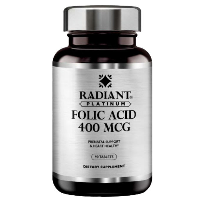 Buy Radiant Platinum Folic Acid 400mcg 90 Tabs online at best price in the UAE | Life Pharmacy