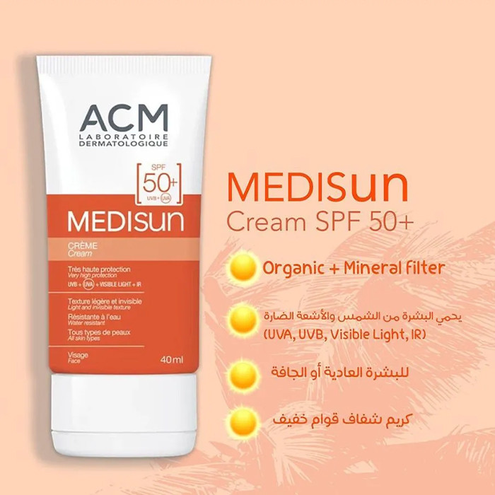 Buy ACM Medisun SPF50+ UVA UVB Water Resistant Cream 40ml online at ...