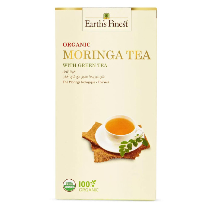 Buy Earths Finest Organic Moringa Tea with Green Tea - 1.5g X 25 online ...