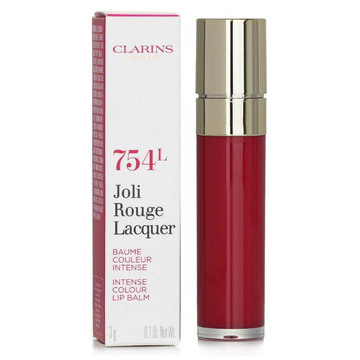 Buy Clarins Joli Rouge Lacquer Deep Red Lipstick No. 754L 3g online at ...