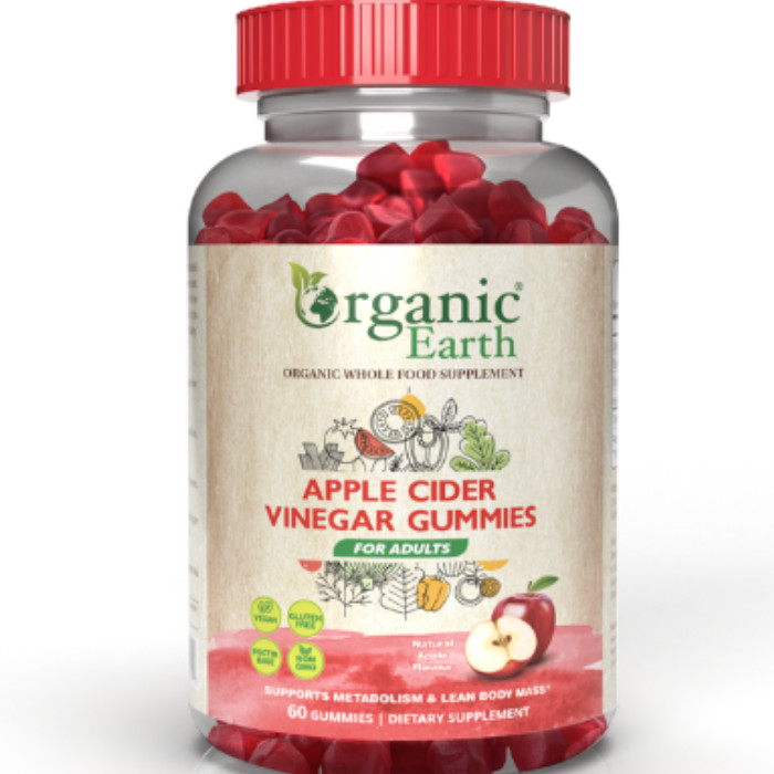 Buy Organic Earth Apple cider Vinegar Gummies for adults 60’s online at ...
