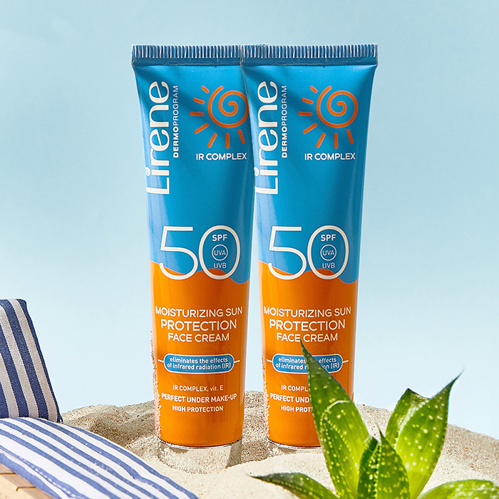 Buy Lirene IR Complex SPF50 Sun Face Cream 40ml 1+1 Promo online at ...