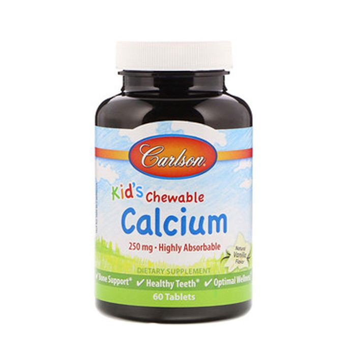 Buy Carlson For Kids Calcium Chewable 60 Tablet online at best price in ...