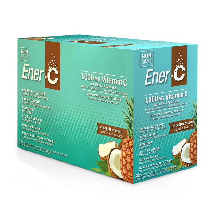 Buy Ener C Pineapple Coconut - Box of 30 Pieces | Life Pharmacy