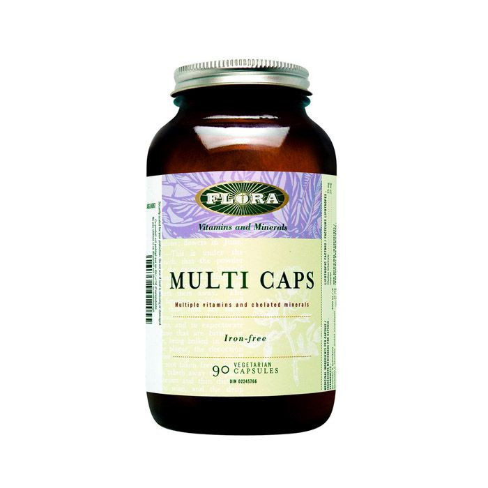 Buy Flora Multicaps Iron Free 90's | Life Pharmacy