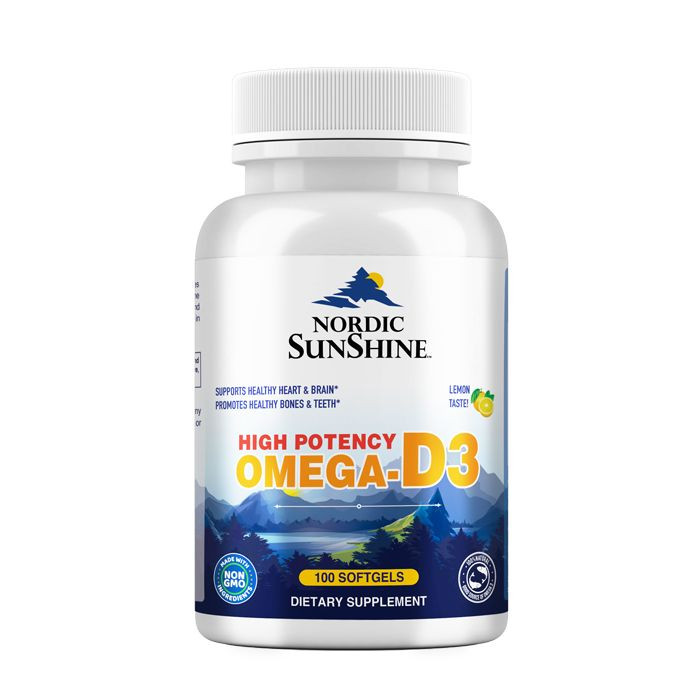 Buy Nordic Sunshine High Potency Omega 1280mg With Vitamin D3 25mg 100 ...