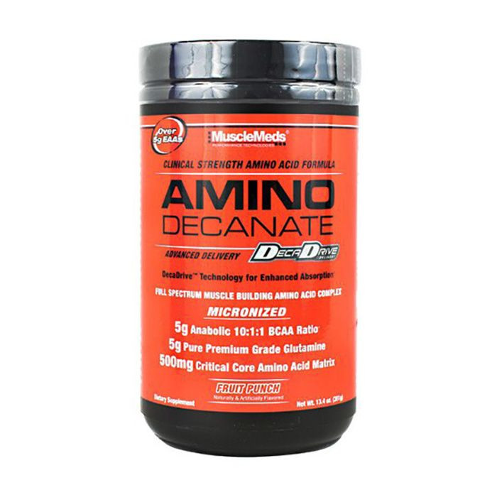 Buy Muscle Med Amino Decanate Fruit punch 360 g | Life Pharmacy