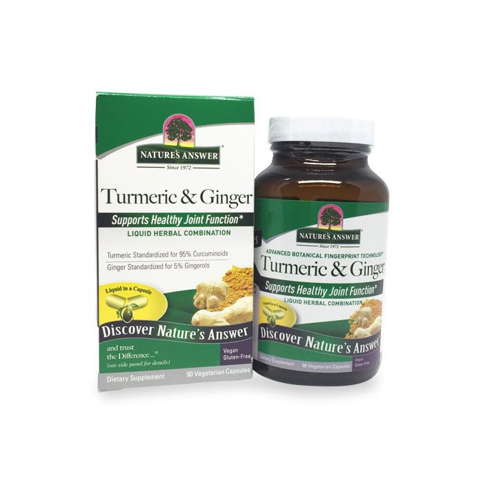 Buy Nature'S Answer Turmeric And Ginger 90 Caps | Life Pharmacy