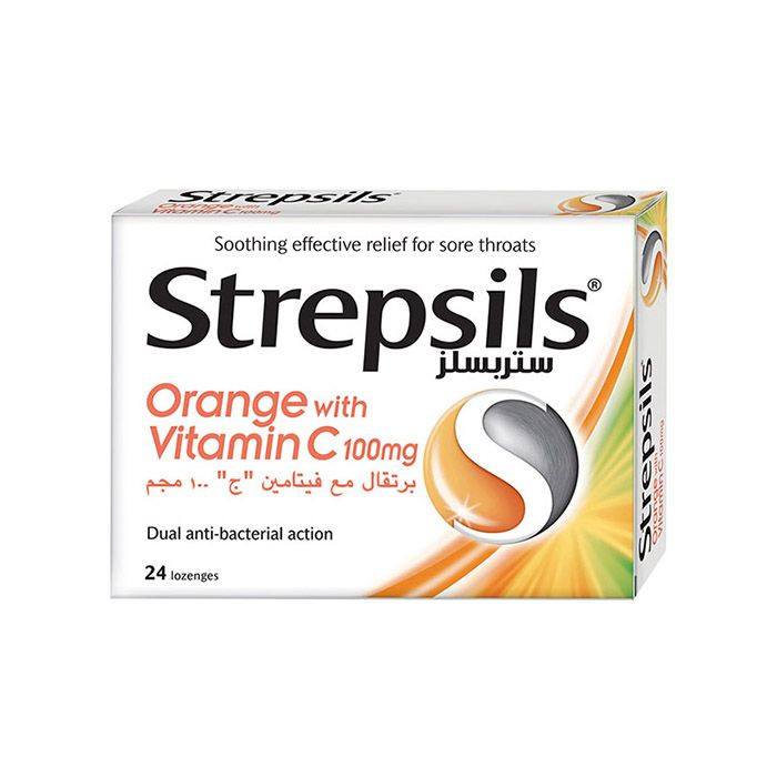 Buy Strepsils Orange & Vitamin C Lozenges 24's online at best price in ...
